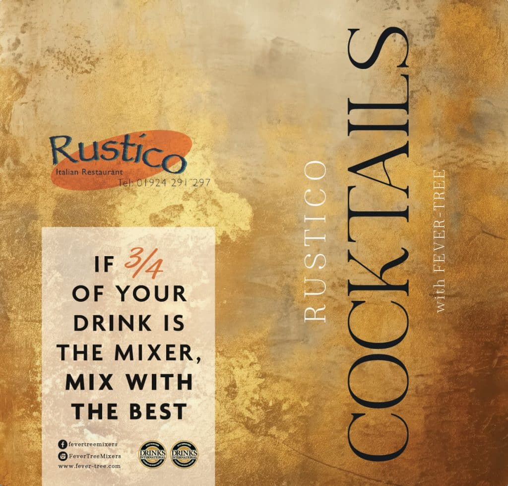 Our New Cocktail Menu for 2025 - Rustico Italian restaurant Wakefield